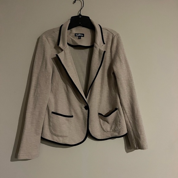 Freshman | Jackets & Coats | Freshman Tan Black Outlined Blazer | Poshmark